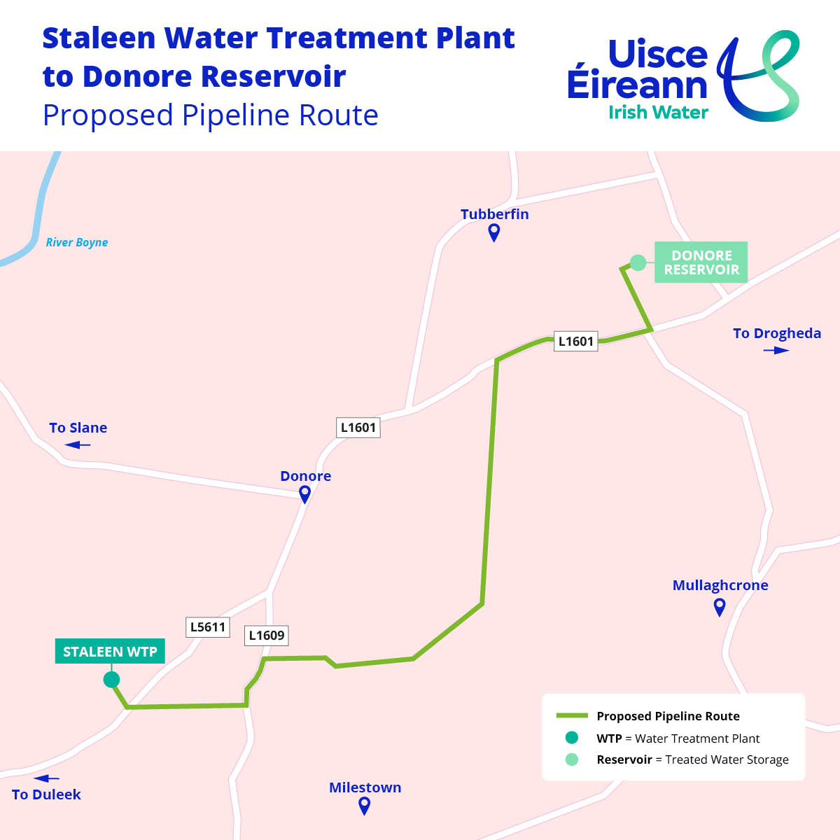 Staleen Water Treatment Plant to Donore Reservoir Water Mains ...